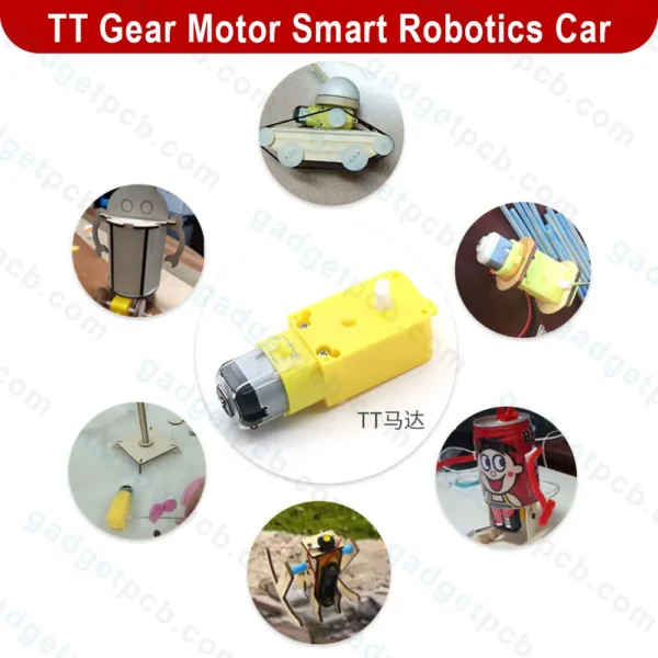 200RPM TT Gear Motor Double Shaft Dual Axis Motor DC 3V 6V Price in ...