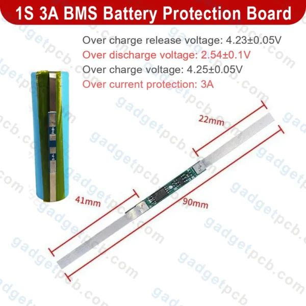 1S 3A BMS Battery Protection Circuit Board 3.7V 18650 AA AAA Price in ...