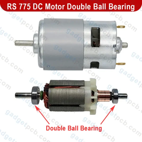 Buy 775 DC Motor 21000 RPM 12V DC Motor Double Ball Bearing Price in ...