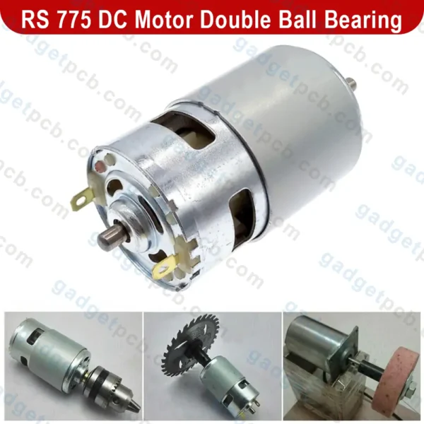 Buy 775 DC Motor 21000 RPM 12V DC Motor Double Ball Bearing Price in ...