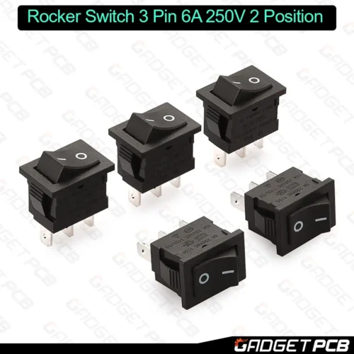 BLACK Rocker Switch 3 Pin 6A 250V 2 Positions Price in Bangladsh