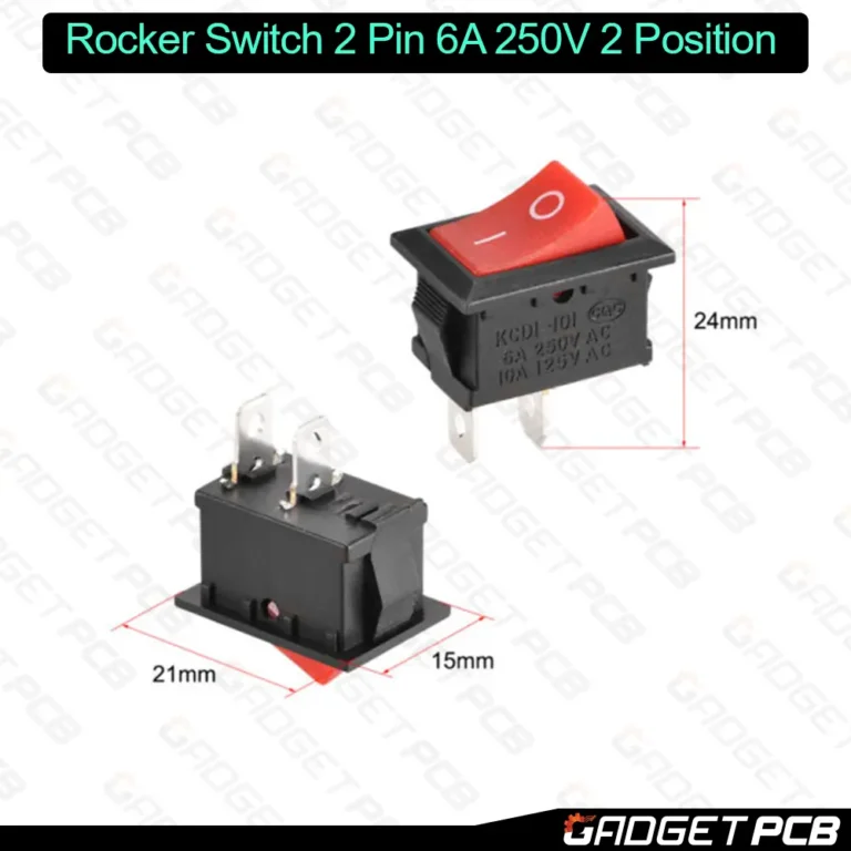 Red Rocker Switches 2 Pin 6A 250V 2 Positions Price in Bangladsh