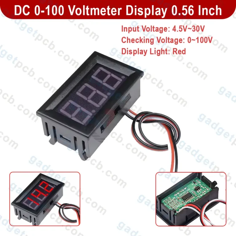 DC 0-100 Voltmeter Digital Display 0.56 Inch Red LED Display Price in ...