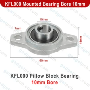 KFL000 Pillow Block Bearing FL000 Mount Bearings Bore 10mm Price in ...