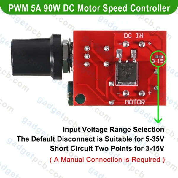 Mini PWM 5A 90W DC Motor Speed Controller Module DC-DC 3V-35V Price in BD